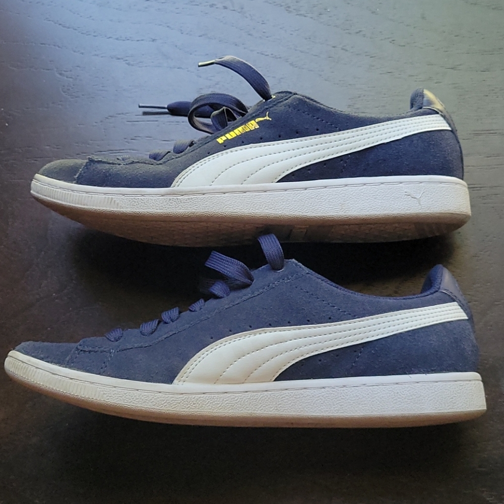 Puma Blue Suede Soft Foam Sneakers - Gem